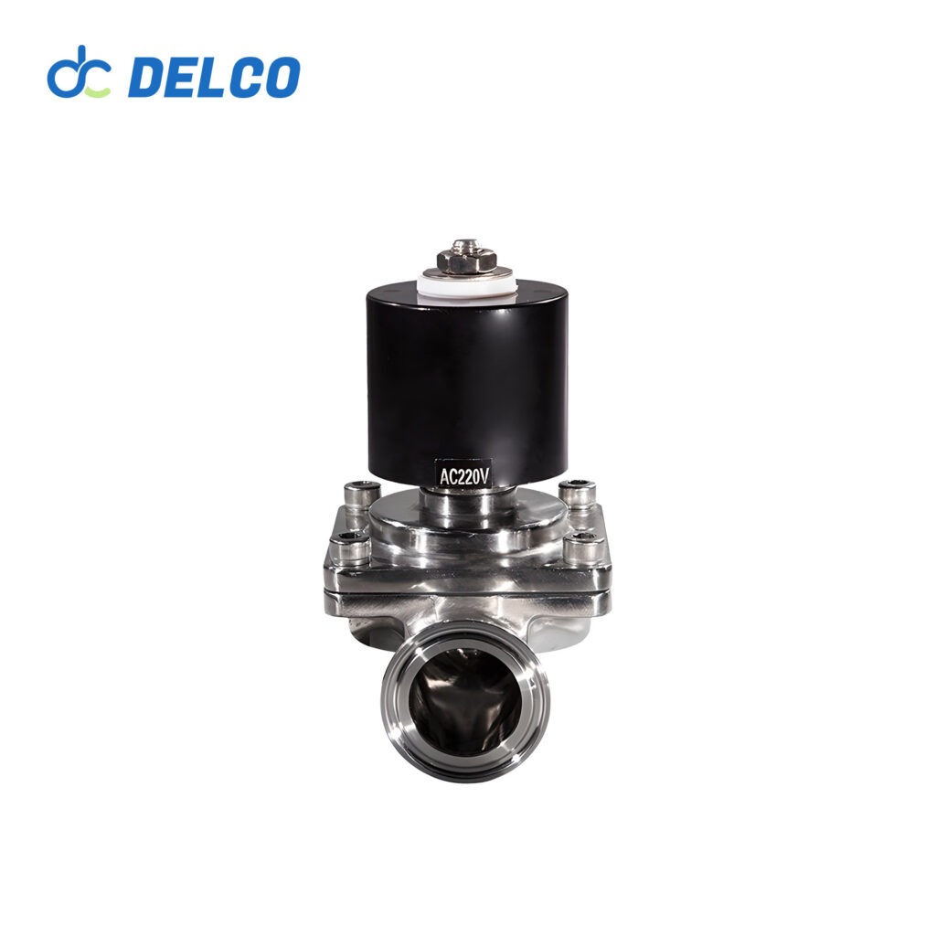 DELCO Stainless Steel Sanitary Silicone Diaphragm Solenoid Valves-2W ...