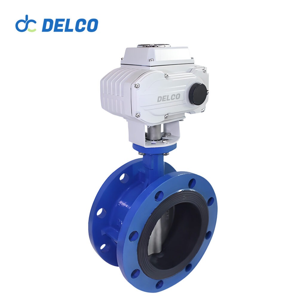Electric cast iron flange butterfly valves-DK56-FB - Control Valves ...