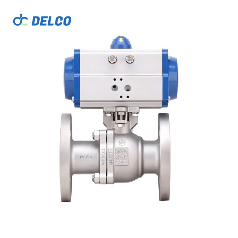 DELCO 2-piece 2-way Pneumatic flange ball valves-DK66-2PF / Control ...