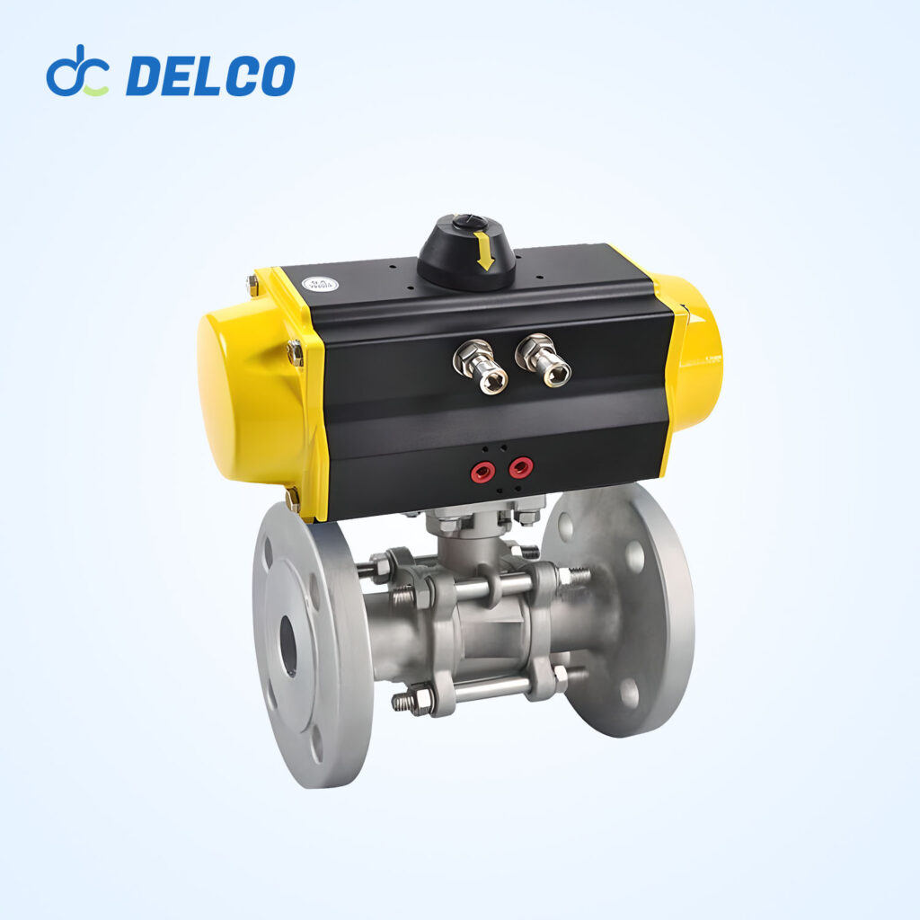 2-piece 2-way Pneumatic flange ball valves-DK66-2PF / Control Valves ...