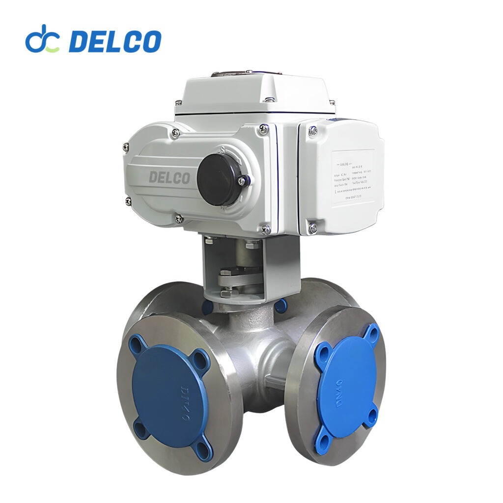 DELCO 4 Way Flange Motorized Ball Valves-DK55-4TF - Control Valves ...