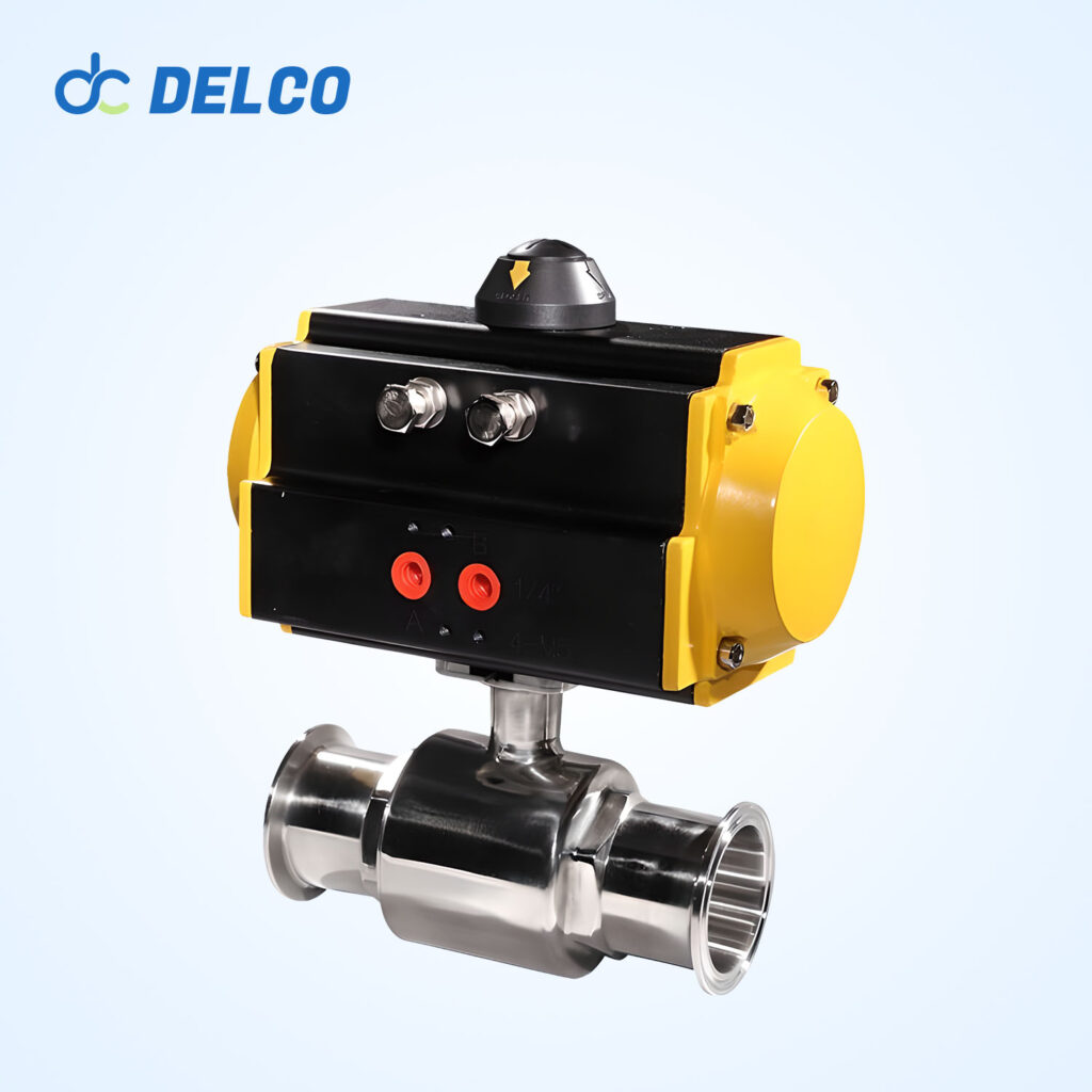 Pneumatic 2-way Sanitary Ball valves-DK66-2WS / DELCO