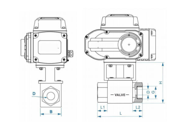 DELCO High Pressure Stainless Steel Electric Actuated Ball Valves ...