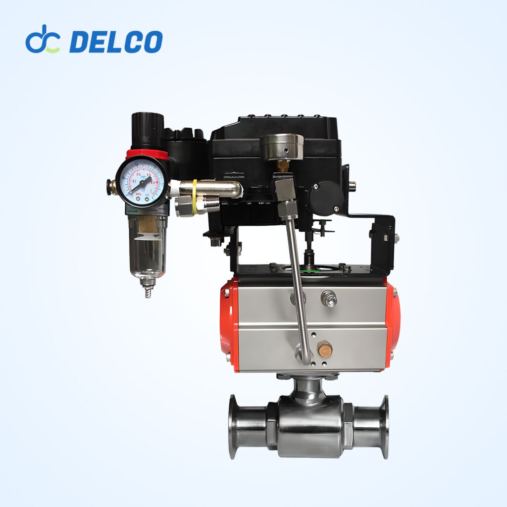 Pneumatic 2-way Sanitary Ball valves-DK66-2WS / DELCO