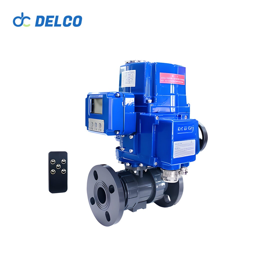 DELCO Explosion-proof electric PVC flange ball valves