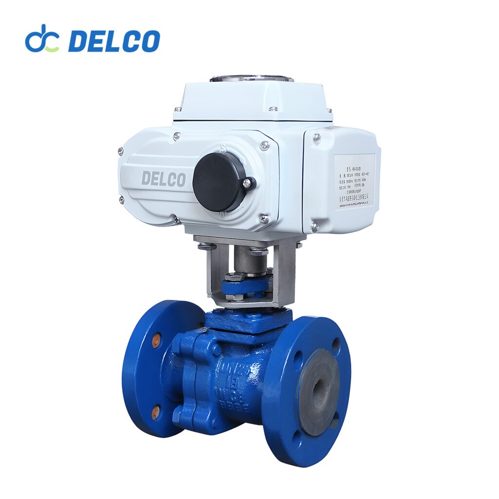 DELCO 220V Fluorine Lining Electric Actuator Ball Valves-DK55-CF ...