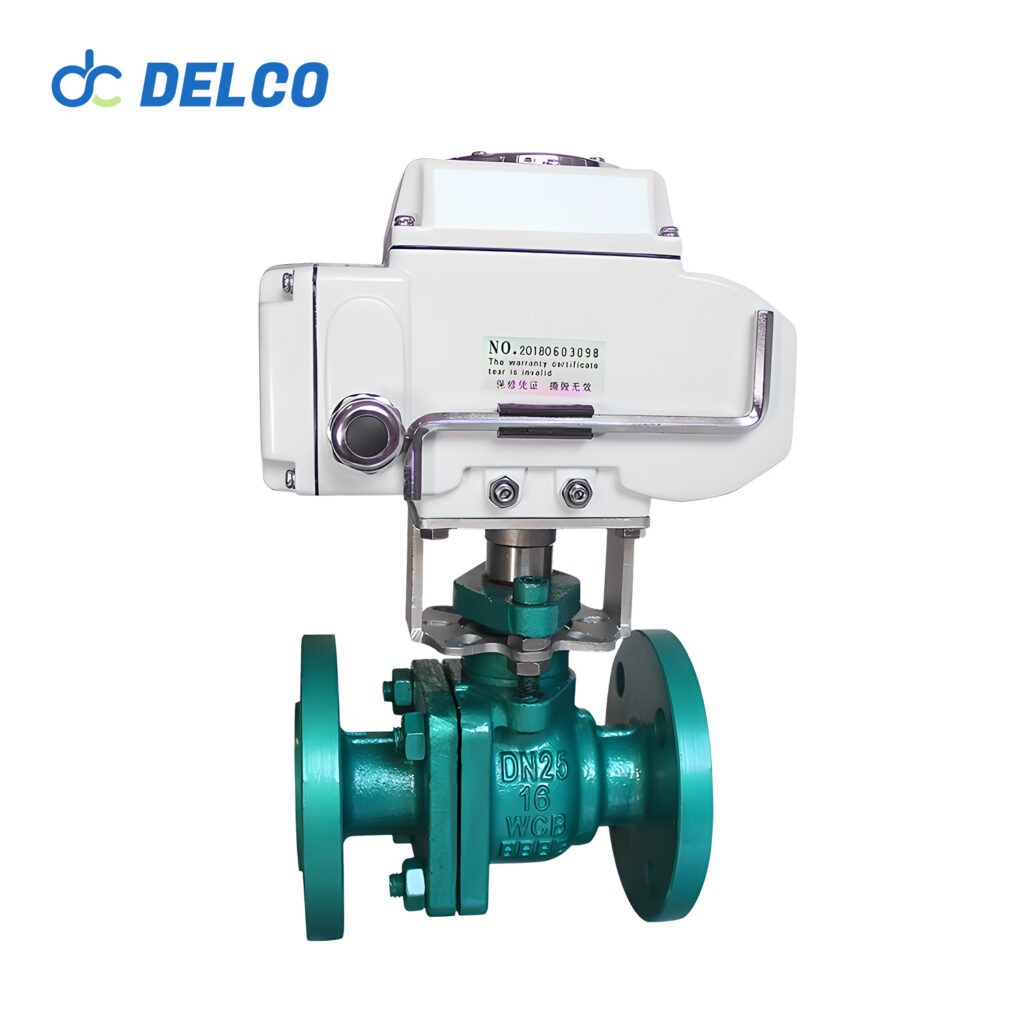 DELCO 220V Fluorine Lining Electric Actuator Ball Valves-DK55-CF ...
