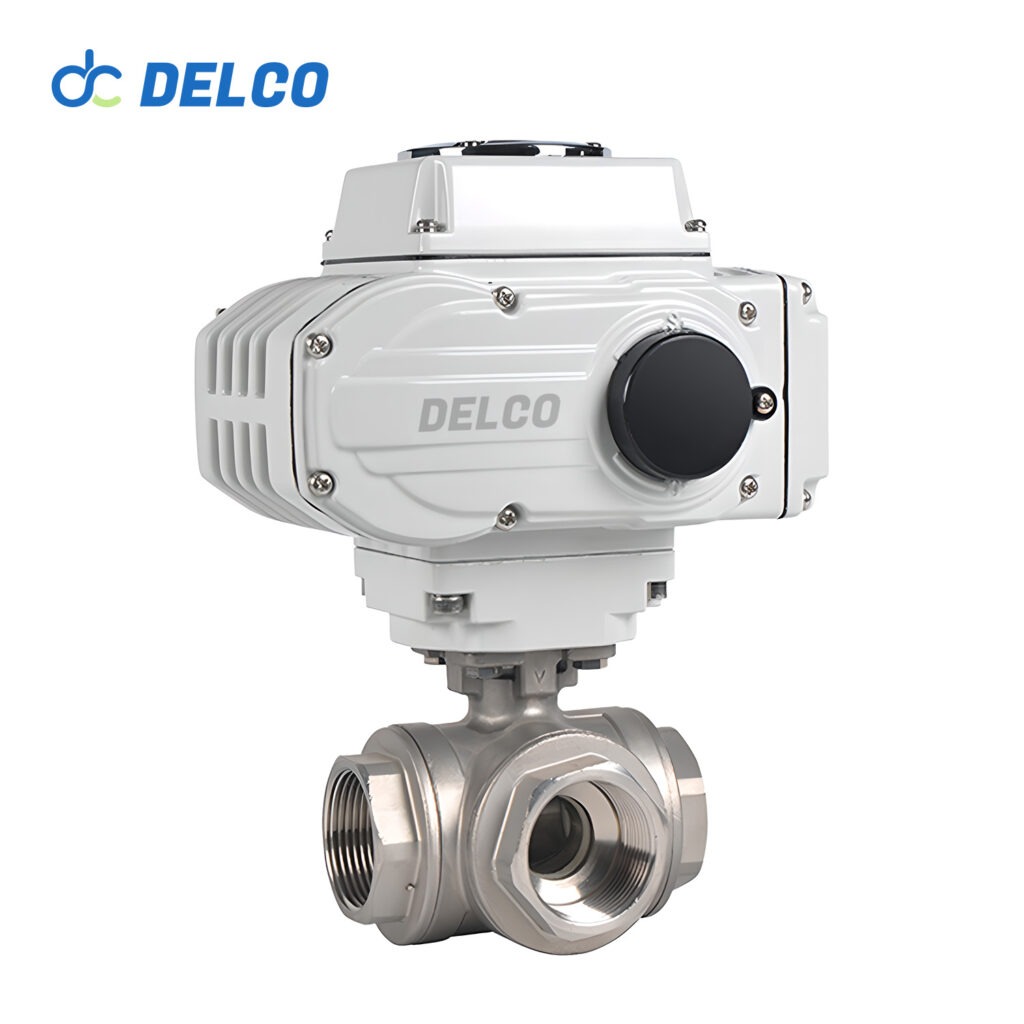 DELCO 4 Way 2 Inch Motorized Electric Ball Valves-DK55-4T