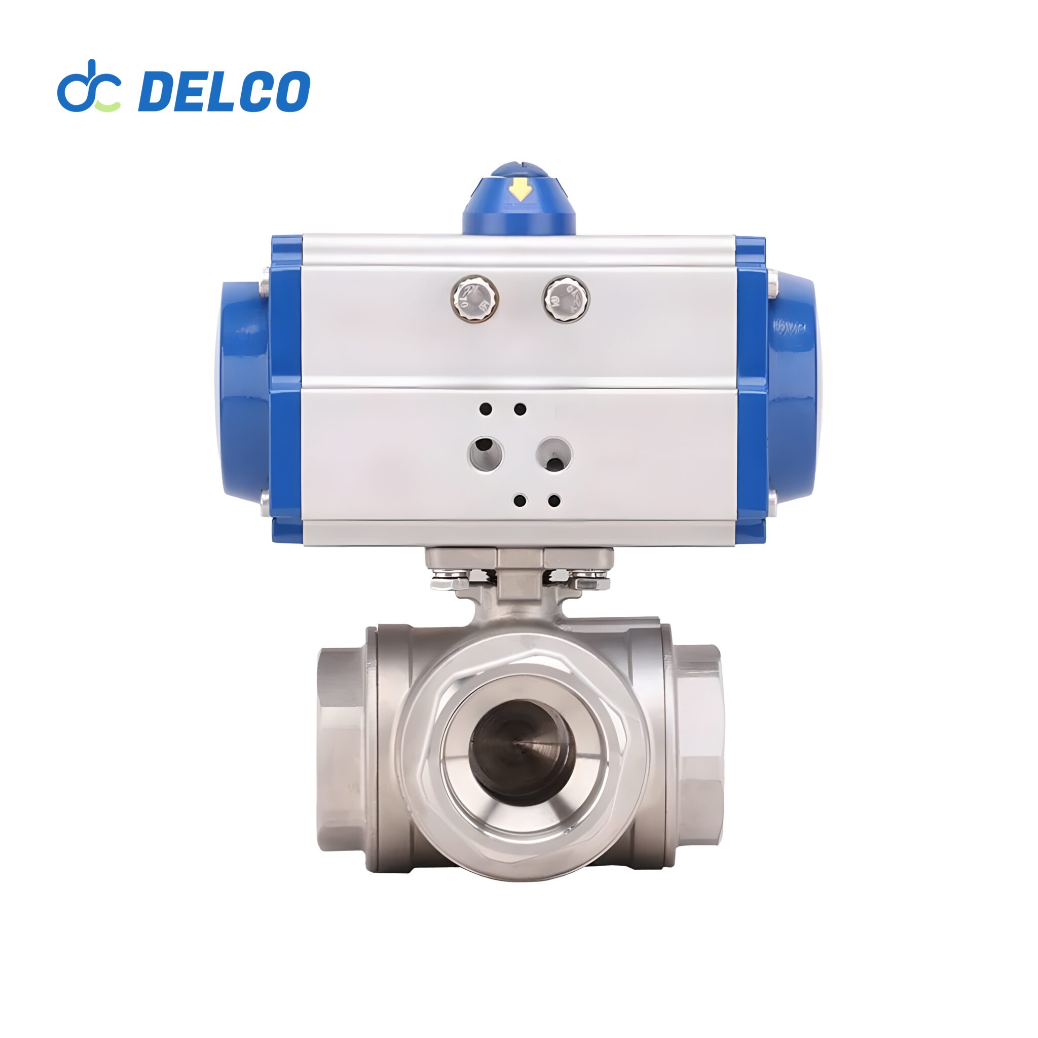 Pneumatic 3-way thread ball valves-DK66-3T