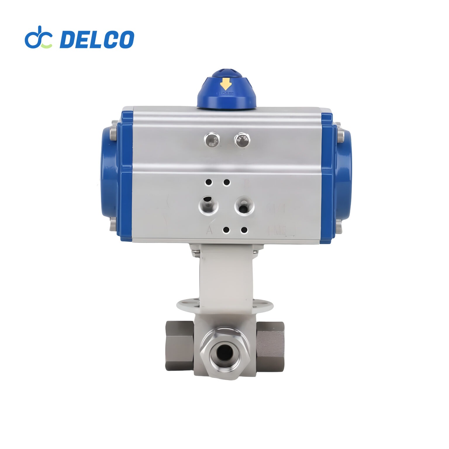 DELCO Pneumatic Actuated Double Union PVC Ball Valves