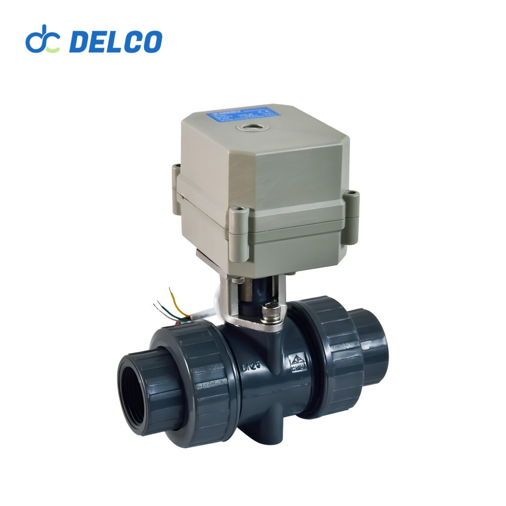 2 Way Mini Electric UPVC Ball Valves- DELCO Valves